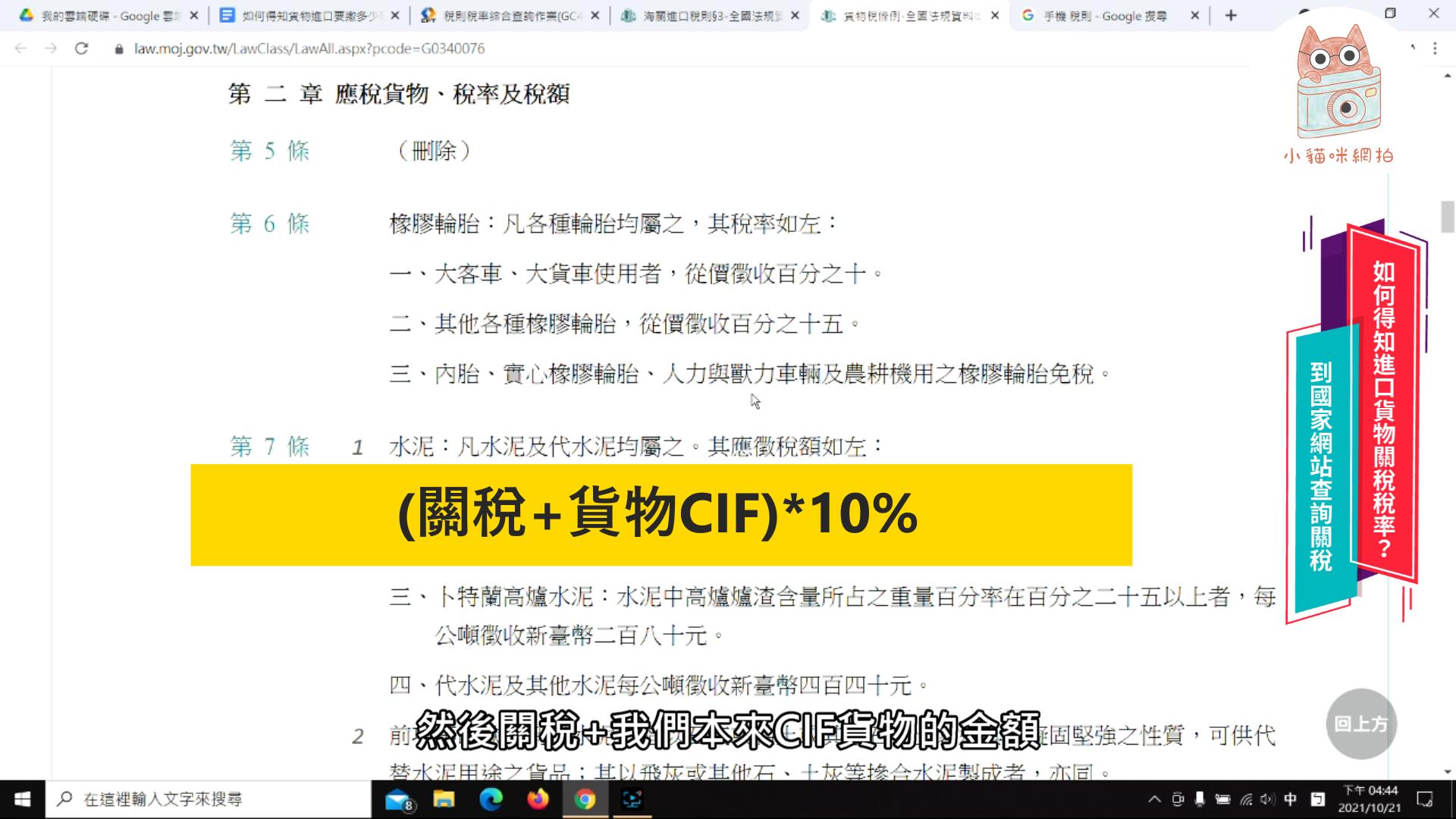 該如何查詢進口貨物稅則稅率？|談稅則CCC code - 小貓咪海運